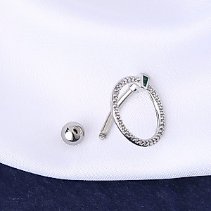 OUFER Circular Reverse Belly Button Rings, 14G Clear CZ Belly Rings, 316L Stainless Steel Navel Piercing Jewelry, Curved Barbell Belly Piercing Jewelry For Women Men