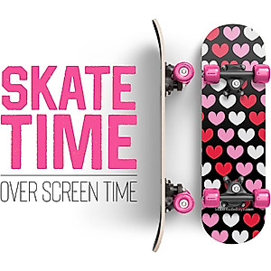 Rude Boyz 17" Micro Complete Skateboard | Maple Wood | ABEC 7 Bearings | Double Kick Concave Deck | Kids Skateboard, Ideal Toddler Cruiser Skateboard Ages 2-5