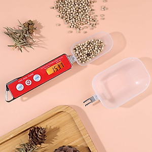 ERYUE Spoon Scale, Digital Spoon Scale Electronic Measuring Spoon Scale Household Kitchen Spoon Scale Food Scale with Tare Function Capacity 0.05g to 500g Support Unit g/oz/gn/ct/