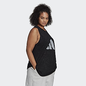 adidas womens Win 2.0 Tank Black Melange Medium