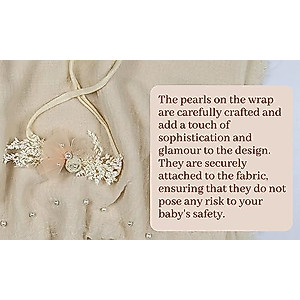 giggle angel Newborn Baby Photography Props Baby Photo Wrap Blanket for Baby Girl Pearl Decor Wrap Set with Headband