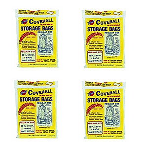 Warp Brothers CB-36 Banana BAG, 36"x60" Regular Storage Bags, 5 Bags Per Pack - 4 Pack (Total 20 Bags)