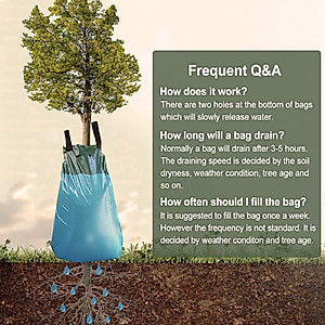 REMIAWY Tree Watering Bag, 20 Gallon Slow Release Watering Bag for Trees, Tree Irrigation Bag Made of Durable PVC Material with Zipper (4 Pack 5-8 Hours Releasing Time)