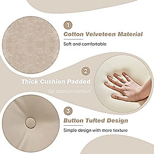 Deolme Velvet Rocking Chair, Upholstered Glider Rocker Accent Chair, Modern Armchair with High Back for Nursery, Comfy Side Chair for Living Room, Bedroom (Beige)