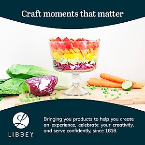 Libbey Selene Footed Glass Trifle Bowl, 9-inch