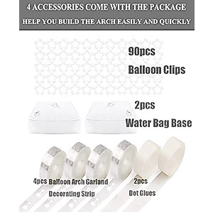 LANGXUN Heavy Duty White Metal Square Backdrop Stand Arch for Wedding Birthday Decoration, Graduation Decorations, Ceremony Reception, Event Party Supplies, Baby Shower Photo Booth Background Supplies