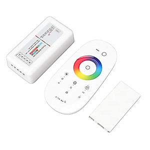 LED Strip Light Dimmer, LED Remote Controller 2.4GHz Wireless RF Touch RGBW 7 Color Dimming Heat Dissipation DC12 to 24V for Lighting Devices