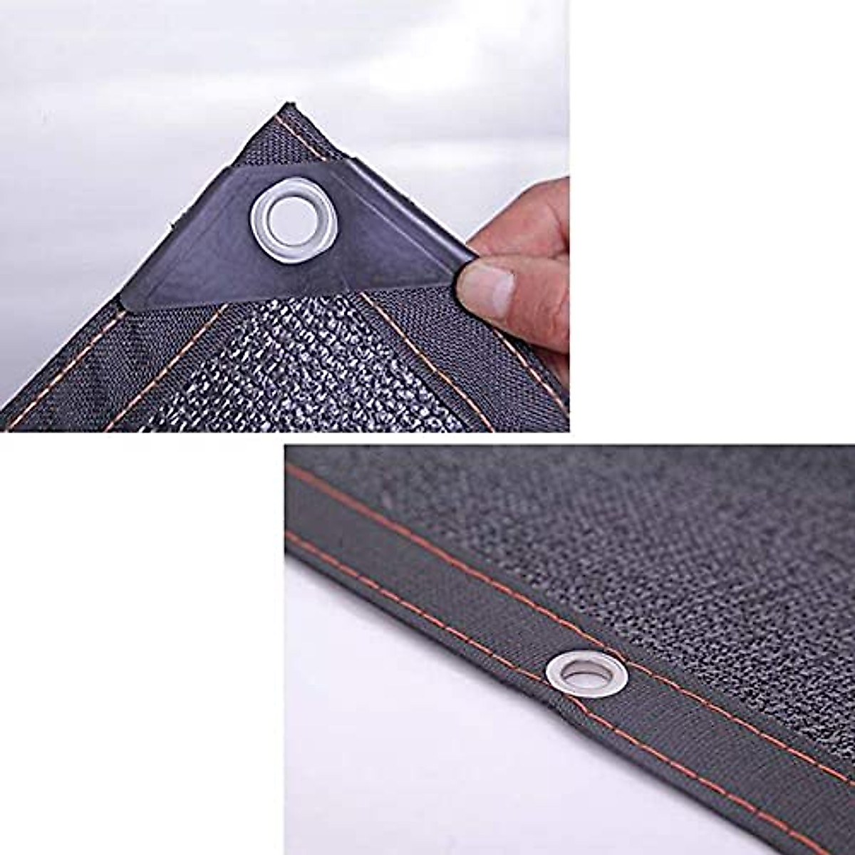 ALBN-Shading net Patio Sunscreen Breathable Anti-UV Tear Resistance Polyethylene, 20 Sizes (Color : Black, Size : 7x8m)