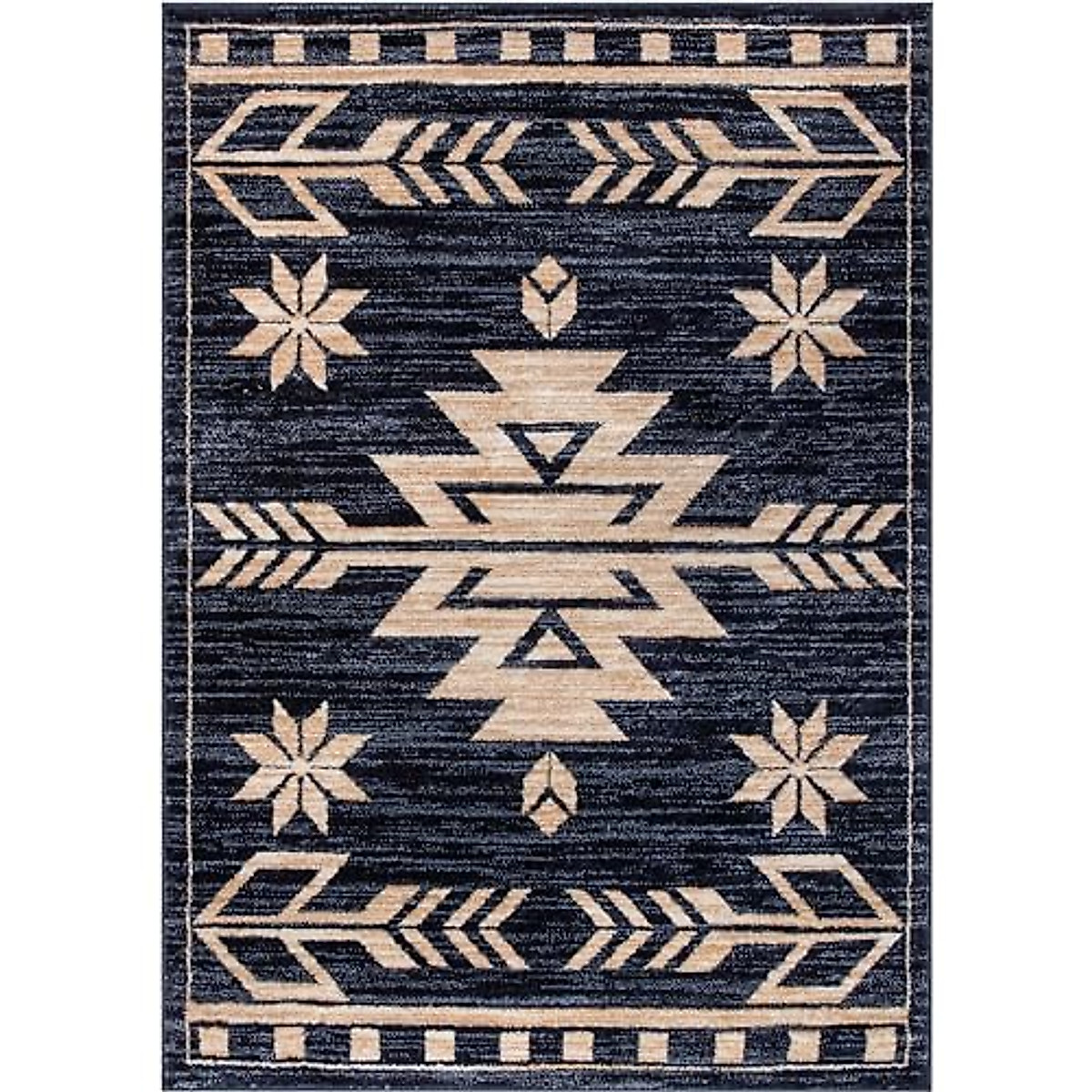 Well Woven Canton Blue Southwestern Medallion Area Rug 4x6 (3'11" x 5'3")