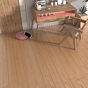 Thicker Peel and Stick Floor Tile，Intensification Vinyl Flooring Roll 12" x 6" x 0.06" 1-Pack 1.5 Sq.Ft Floor Honey Wood Grain Look DIY Self-Adhesive and Waterproof Flooring for Bedroom, Living Room