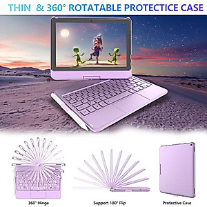 Touch Keyboard for All-New Kindle Fire HD 10 Tablet&Fire HD 10 Plus(Only Compatible 11th Generation,2021 Release)10.1"-360° Rotatable Touchpad Keyboard Case,Thin&Protective for Fire HD 10 tablet(2021)