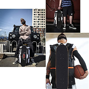 Backpack Shoulder Strap Hooks Backpack Hanger with Strap Mount Backpack Attachment Carrier Skateboard Carry for Longboard Skateboard Backpack Bag Carrier - No Backpack