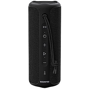 MIATONE Portable Bluetooth Speakers 36W Stereo Sound Bass Boost, Bluetooth 5.3 Wireless Speaker USB Type C Outdoor, 5000mAh 16H Playtime IPX7 Waterproof, Color Lights Speaker - Black