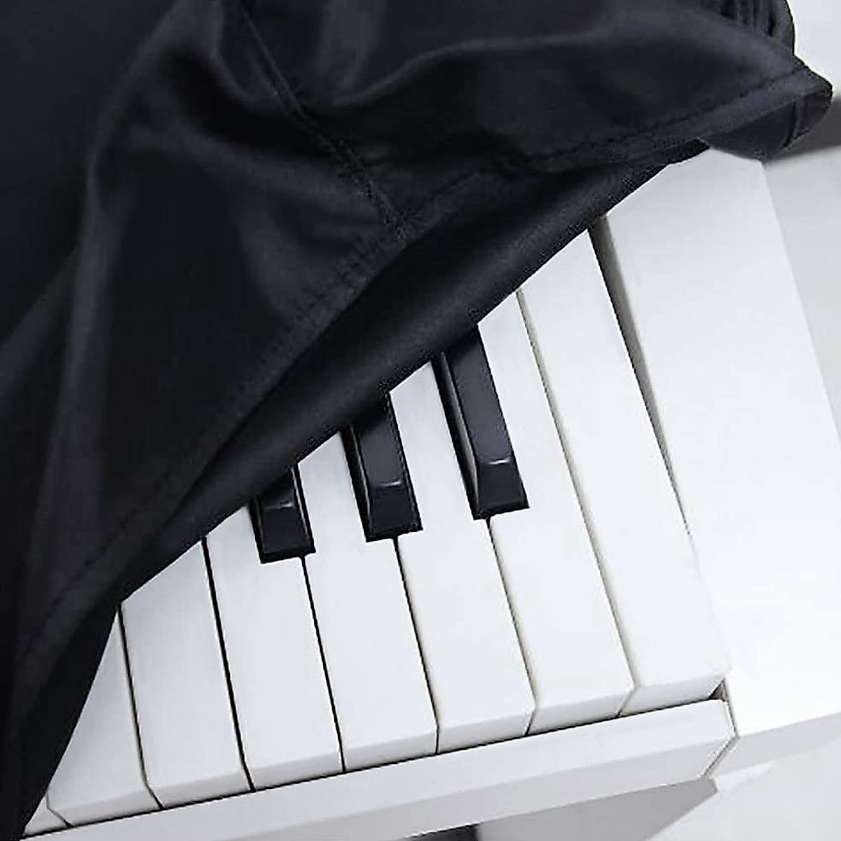 Keyboard Dust Cover Digital Piano Dust Cover - Fits Most 76/88 keys Electric/Digital Piano Stretchable Protective Keyboard Cover, Elastic Cord Locking Clasp, Machine Washable