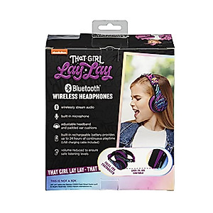 eKids That Girl Lay Lay Bluetooth Headphones, Wireless Headphones with Microphone, Kids Headphones for School, Home, or Travel