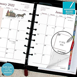 2022 Monthly Planner Refill by AT-A-GLANCE, 5-1/2" x 8-1/2", Desk Size, Loose-Leaf, Charles Wysocki (CW81-685)