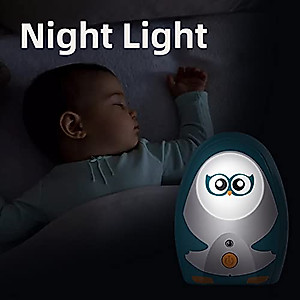 TimeFlys Audio Baby Monitor OL Portable, Two-Way Talk, Long Range up to 1000 ft, Temperature Monitoring and Warning, Lullabies, Vibration, LCD Display, 1 Adaptor 1 Set of Rechargeable Battery