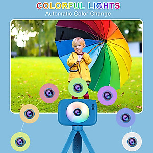 Kids Camera Toys for 4-8 Year Old Boys, Selfie Camera for Kids for Boys Age 3-6,Kids Time Lapse Camera with 32G Memory Card by Elimiic (Navy)