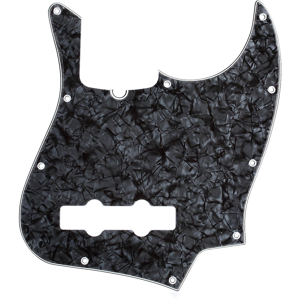 Fender Standard Jazz Bass Pick Guard (10-Hole) 4-Ply - Black Pearl
