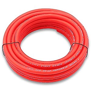 Welugnal 4 Gauge 26ft Red Power/Ground Wire True Spec and Soft Touch Cable for Car Amplifier Automotive Trailer Harness Wiring