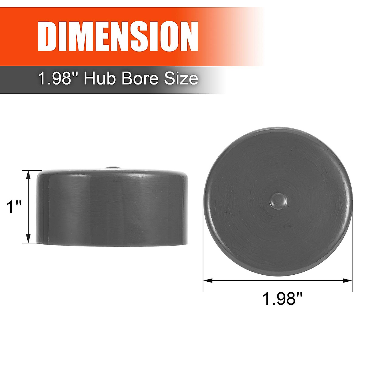 CZC AUTO Bearing Protector Bras 1.98 Inch Rubber Caps Dust Covers Replacement for Bearing Partner Bra for Trailer Boat Wheel, 2 Pack