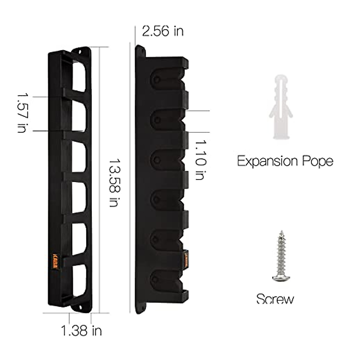 kaba Fishing Vertical 6 Fishing Pole Rack Fishing Pole Holder Spinning Casting Fishing Rods Wall Mount Fishing Rod Holders for Garage