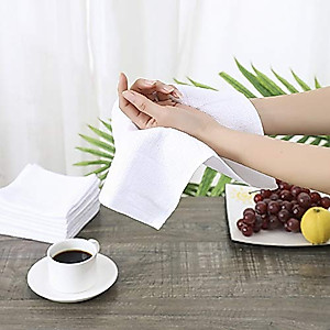 Glynniss Dishcloths Kitchen Highly Absorbent Dish Rags 100% Cotton Dish Cloths for Washing Dishes, Cleaning (12pcs Gray)