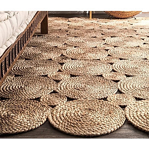 Arise Export Braided Rugs, Decorative Pattern Area Rug, Stain Resistant Natural Beige Floor, Entrance Farm House Rug, Natural Beige (2'X3' Feet)