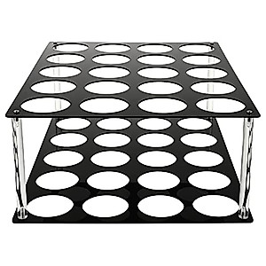 Vinyl Roll Storage Rack 20 Holes Acrylic Vinyl Rolls Holder Organizer Display Storage Stand for Art Craft Paper Room Decor (Aperture 2 Inch)