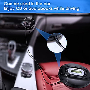 Portable CD Player, Rechargeable CD Player with Headphone, Anti-Skip/Shockproof CD Walkman for Kids, Car and Travel, AUX Output