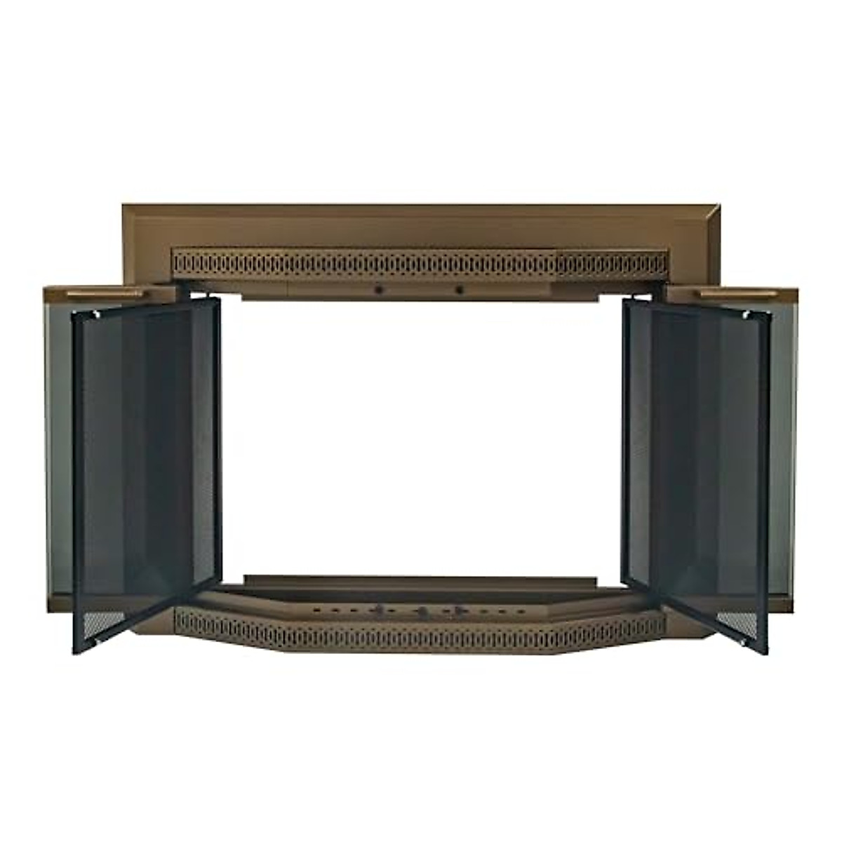 Pleasant Hearth Gavin Medium Black Fireplace Glass Door Screen
