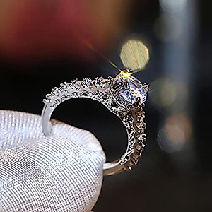 CZCLMLT Exquisite quality 925 sterling silver ladies wedding ring fashion zircon ring jewelry (6)