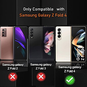 2X Tempered Glass Front Screen Protector Compatible with Samsung Galaxy Z Fold 4+ 2X Inner Soft TPU Film Shields+ 2X Camera Lens Protector [Scratch Resistant] [Bubble Free]