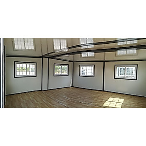 Portable Prefabricated Tiny Home. 20ft Double Wing Expansion Home Box. Mobile Expandable Plastic Prefab House for (Hotel, Booth, Office, Guard House, Shop, Villa, Warehouse, Workshop).