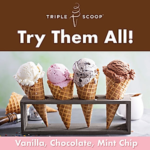 Triple Scoop Ice Cream Mix, Starter for use with Home Ice Cream Maker, Non-Gmo, No Artificial Colors or Flavors, Ready in Under 30 Mins (1, Strawberry)