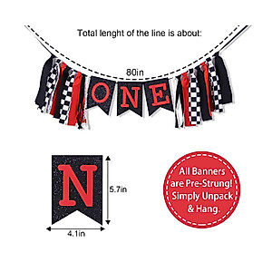 Racing High Chair Banner,Racing First/1st Birthday Party Decorations,racing First/1st High Chair Banner,checkered Flag Racing Birthday Decorations, Race Car First Birthday Cake Smash Photo Props