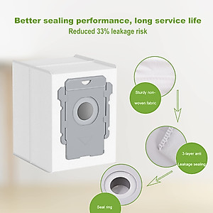 MERUYOO 12-Pack Vacuum Bags Compatible with iRobot Bags- Replacement Bags for iRobot Vacuum Bags i, s, j Series - MERUYOO Vacuum Bags for i robot Roomba bag i3+, i1+, i4+, i6+, i7+, j7+, i8+ and s9+ B