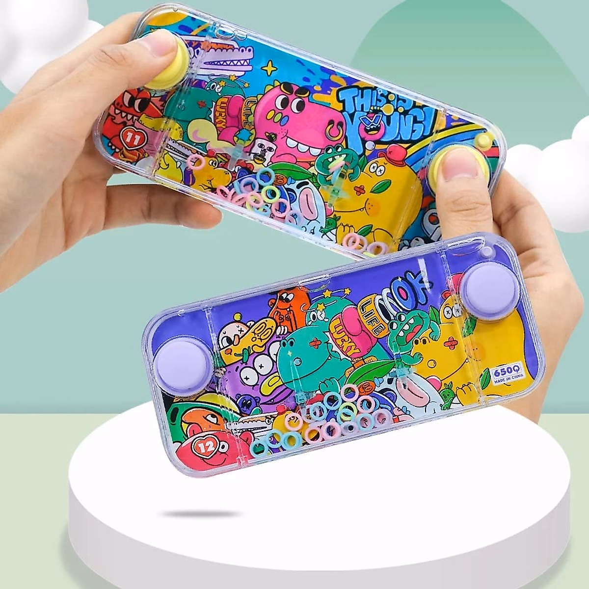 Handheld toss Ring Game, Guest Favour Gifts Pack of 4 , Compact Toy