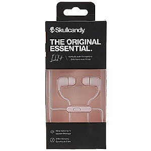 Skullcandy Ink'd+ In-Ear Wired Earbuds, Microphone, Works with Bluetooth Devices and Computers - Pastel Pink (Discontinued by Manufacturer)