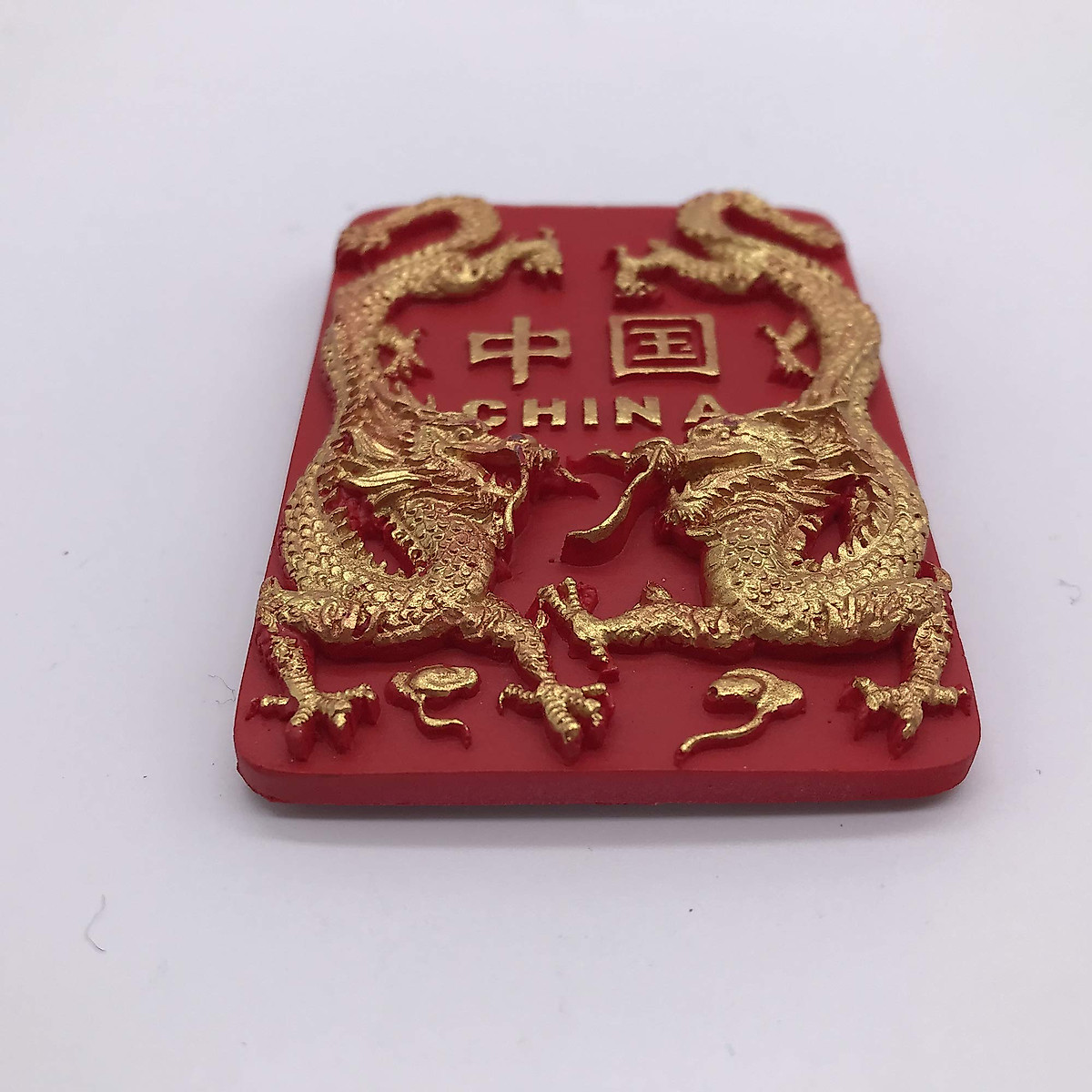 Chinese Dragon 3D Refrigerator Magnet China Souvenirs Sticker,Beautiful Myth China Fridge Magnet,Red Home and Kitchen Decoration