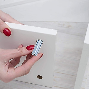 100 Pcs Screw Expansion Sleeve Bolt Concrete Anchor Drop in Assisted Pegs Wall Expansion Anchors Carbon Steel Anchor Drop-in Anchor