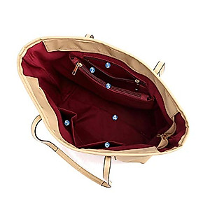 Wxnow Women Stylish Tote Bag Large Waterproof Travel Shoulder Handbag School Work Travel Shopping Black