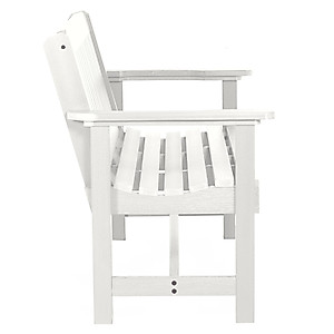 Sequoia Professional CM-BENSQ42-WHE Commercial Grade Exeter 4 Foot Garden Bench, White