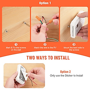 WELLUCK RV Propane Gas Detector with Loud Alarm, LP Propane Alarm Safe Replacement for Camper Trailer Motorhome Motorcoach, 12V, 85dB, Digital, White