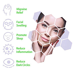 Face Ice Gel Pack with Wrap - Reusable Hot Cold Compress for Skin Care, Puffiness Eyes, Swollen Face, Cold Face Mask Gel Pack Pain Relief for Migraines, Injuries, Inflammation, Sinus Headaches, Stress