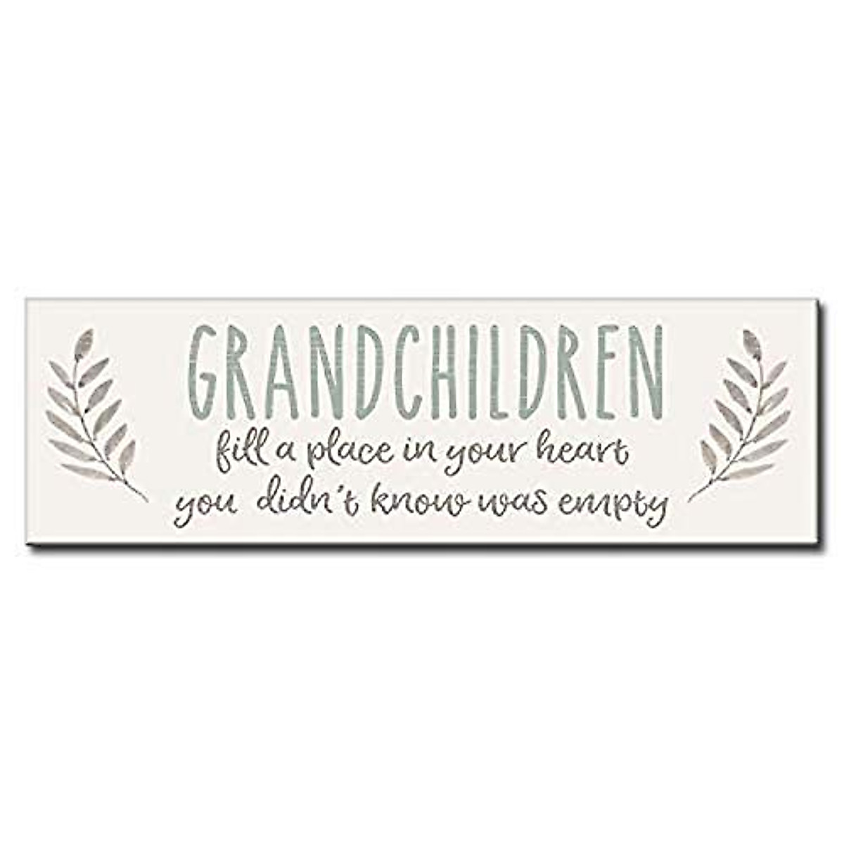 My Word! Grandchildren, Fill A Place in Your Heart You Didn't Know was Empty Decorative Home DÃcor Wooden Signs, Cream/Tan