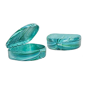 Blasting Health Marble Retainer Cases with Labels - Pack of 6 (colors may very)