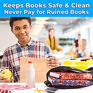 Book Sox Stretchable Book Cover: Jumbo Sprinkles Print. Fits Most Hardcover Textbooks up to 9 x 11. Adhesive-Free, Nylon Fabric School Book Protector. Easy to Put On. Washable & Reusable Jacket.