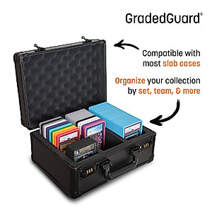 GradedGuard Graded Card Guard Case for Standard PSA Slab Case | Multiple Colors | Soft Touch Matte Finish | Stackable | Made to Fit PSA | Solid TPU and PC Design. (Red)