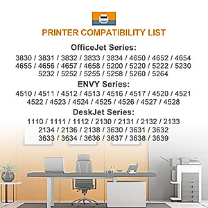 Remanufactured 63 XL Ink Cartridges Replacement for Hp 63XL Ink Cartridges Black/Color Combo Pack Compatible with Hp Officejet 3830 5255 5258 Envy 4520 4512 DeskJet 3630 Ink Cartridges Printers